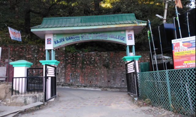 Rajiv Gandhi Government Degree College Shimla Admissions 2024-25