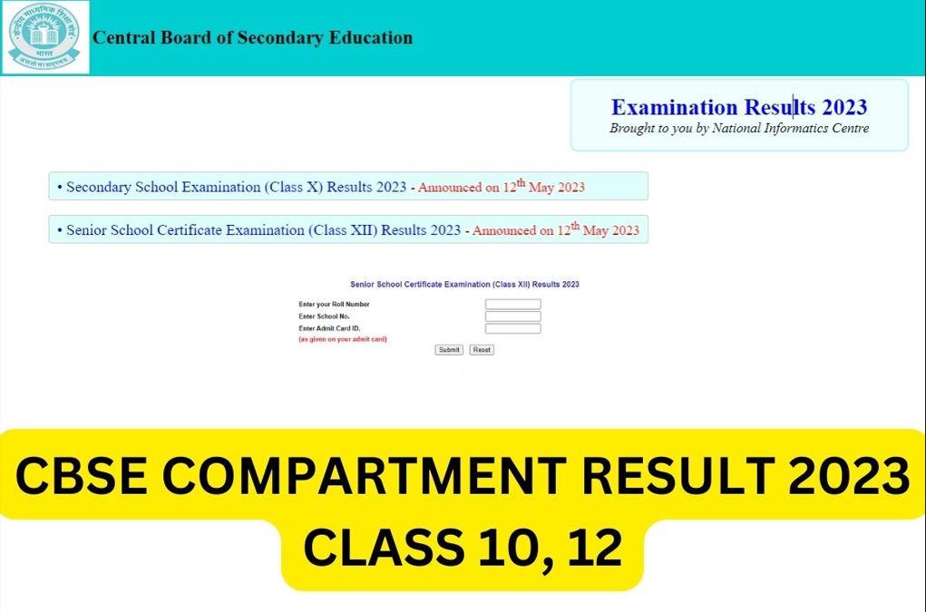 CBSE Compartment Result 2023 Latest Update: Class 12th Compartment ...